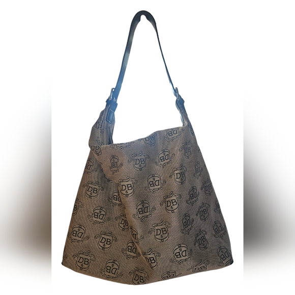 Dooney & Bourke | Bags | Dooney Bourke Vintage Shield Logo Hobo Canvas ...